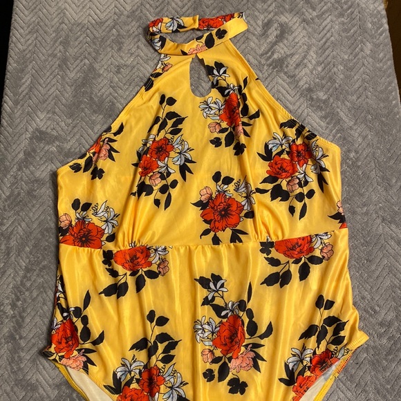 SHEIN | Tops | Shein Xl Backless Halter Bodysuit | Poshmark